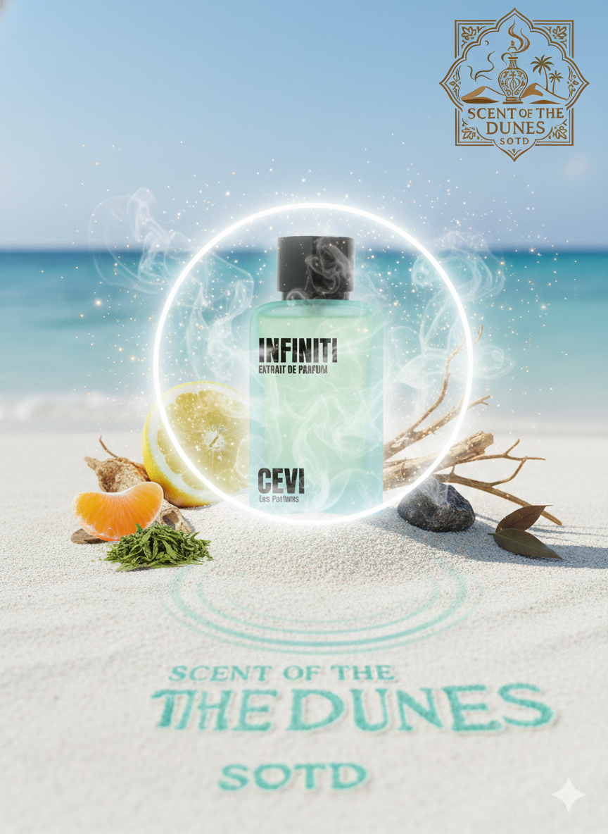 Infiniti by Cevi: Luxurious Citrus Aromatic Fragrance – Scent of the Dunes